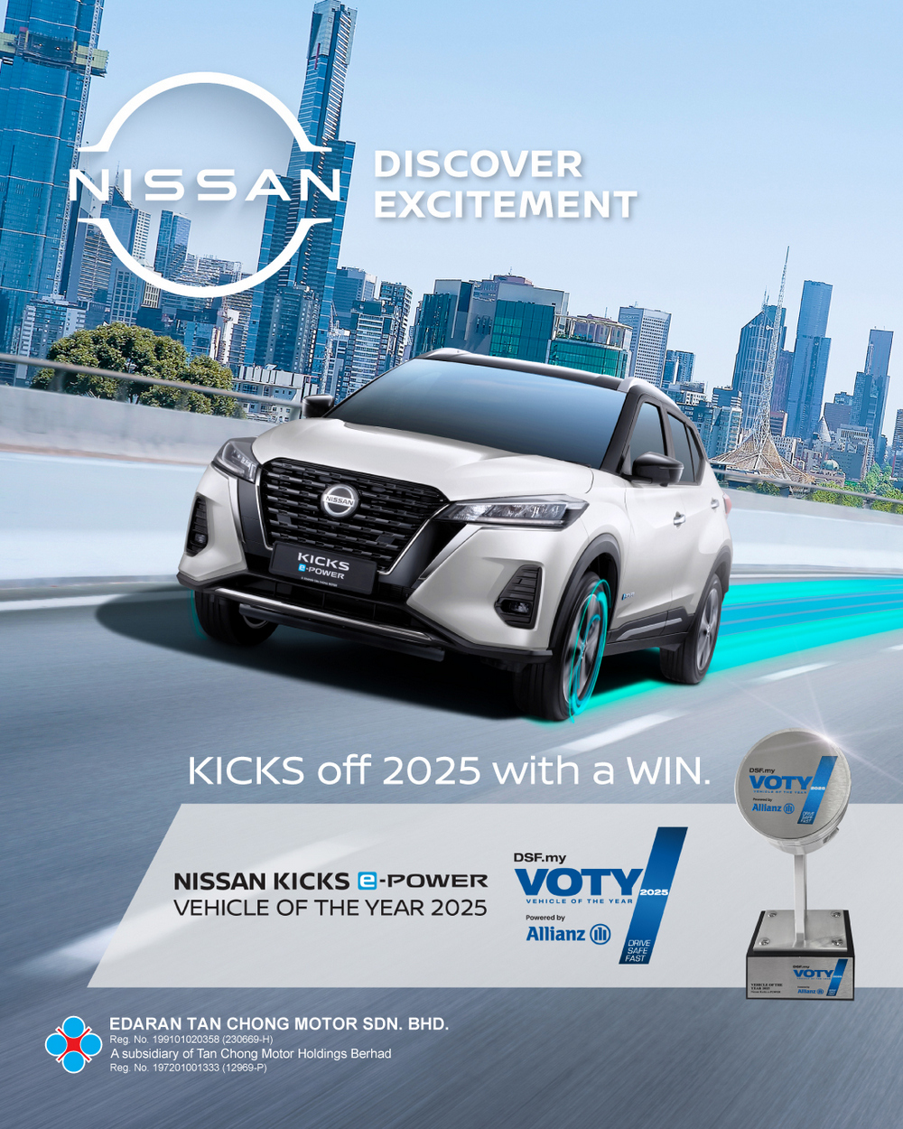 NISSAN KICKS e-POWER CROWNED VEHICLE OF THE YEAR 2025 BY DSF.MY-ALLIANZ ...